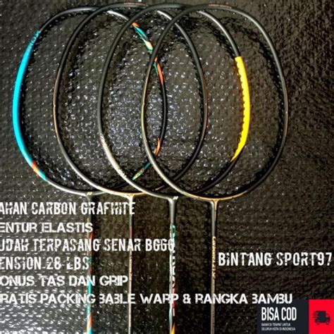 Jual Model Baru Raket Badminton Carbonex 21 Import Free Pasang Senar