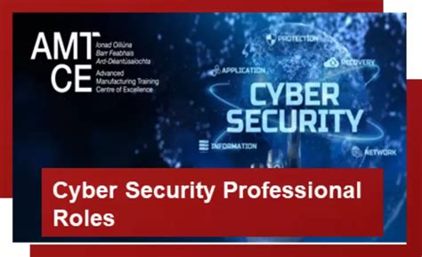 Cyber Security Professional Roles Advanced Manufacturing Training