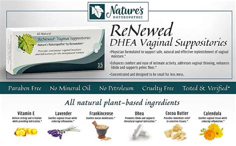 Renewed Dhea Vaginal Suppositories 15 Bezwecken