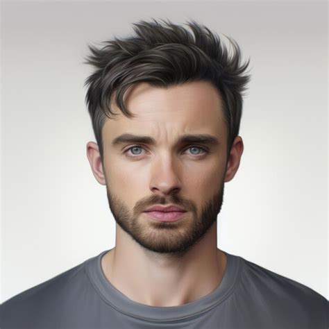 Ilustración Digital De Un Hombre En Estilo De Realismo De Dibujos