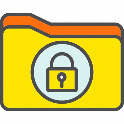 Documents Folder Lock Locked Private Secure Security Icon