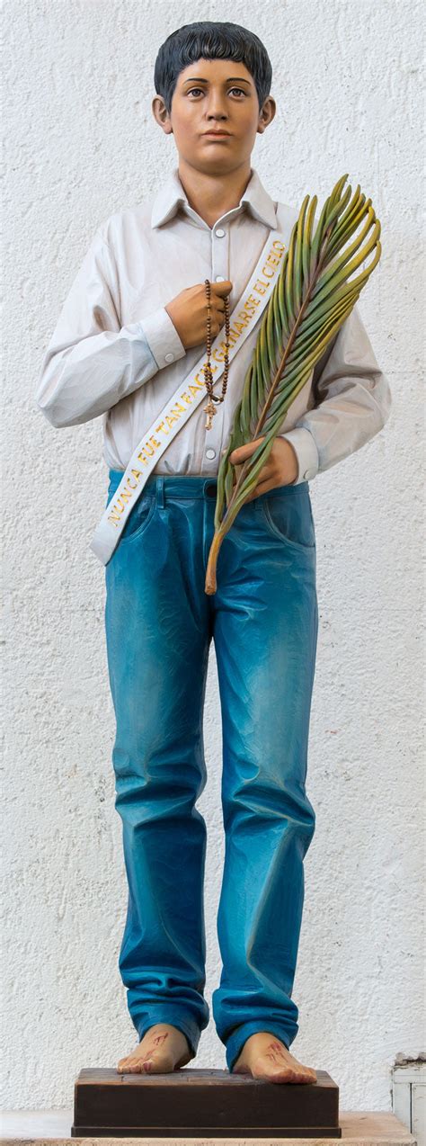St Jose Sanchez Del Rio Statue Wood Carved