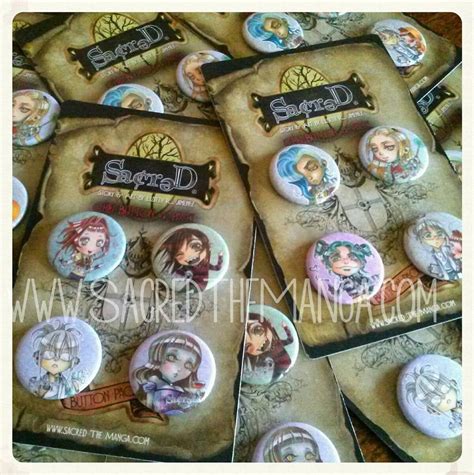 Sacred Chibi Button Pack 1 My Mangaka Life