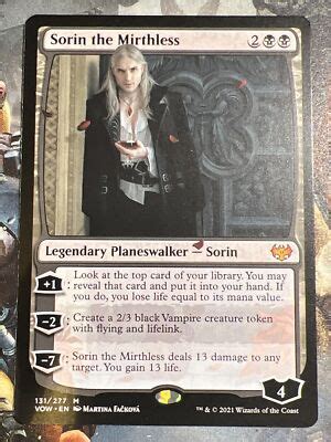 1x Sorin The Mirthless Innistrad Crimson Vow Lp Mtg Magic The