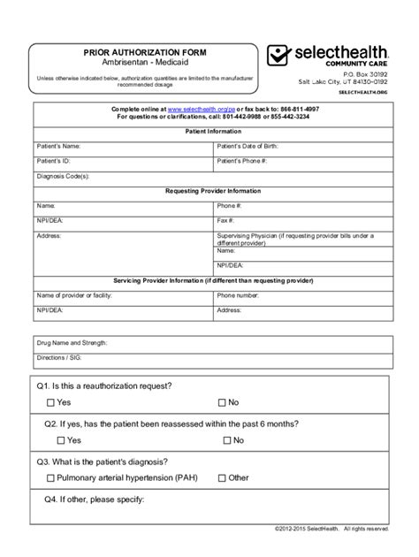 Fillable Online Is This A Reauthorization Request Fax Email Print Pdffiller