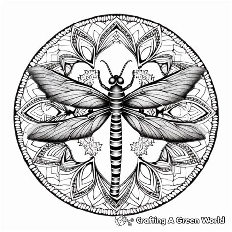 Dragonfly Mandala Coloring Pages Free And Printable