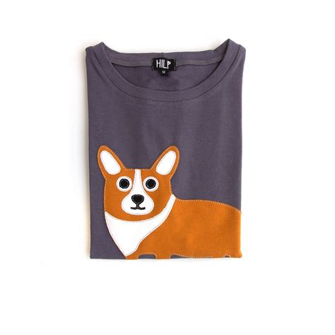 Womens Corgi T Shirt Hilp Handmade And Skin Friendly