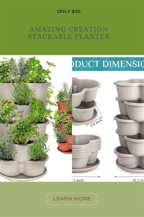 Amazing Creation Stackable Planter Vertical Oasis Tiered Garden