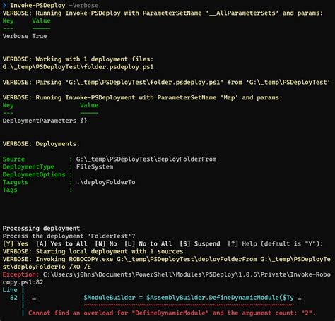 Powershell Why Do I Get An Error When Trying To Deploy A Folder Of Script Files With Psdeploy
