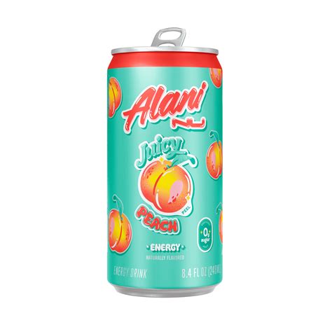 Alani Nu Sugar Free Energy Drink 8 4oz Juicy Peach Pack Of 6