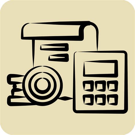 Icon Finance Calculation Related To Finance And Tax Symbol Hand Drawn