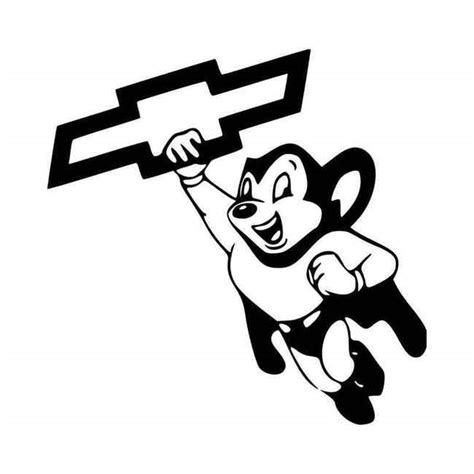 Chevy Mighty Mouse Decal Sticker Decalfly