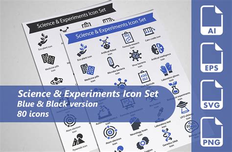 Science And Experiments Icon Set Graphic By Icon Factory · Creative Fabrica