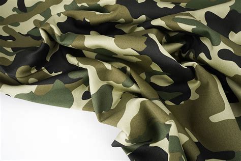 Camouflage Denim Army Groen Yes Fabrics