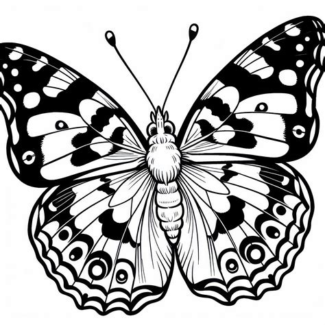 Värvitud Pilt Liblikas Vanessa Atalanta Tasuta Pilt Allalaadimiseks