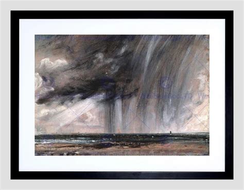 John Constable Seascape Study With Rain Cloud Black Framed Art Print