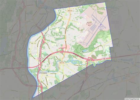 Map Of Chicopee City Massachusetts Thong Thai Real