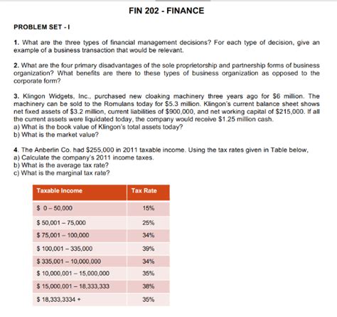 Solved FIN FINANCE PROBLEM SET What Are The Three Chegg Com