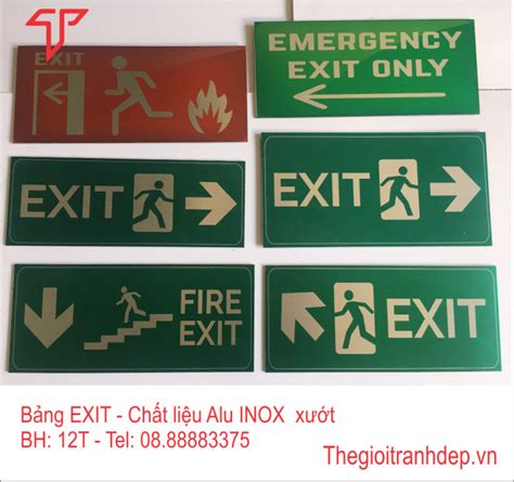 bảng lối thoát hiểm bảng exit bảng chỉ dẫn biển hướng dẫn exit giá