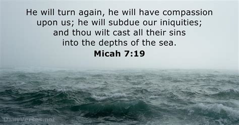 Micah 7 19 Bible Verse Kjv