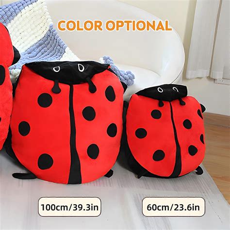 Wearable Ladybug Pillow Cute Warm Sleeping Wearable Plush Removable