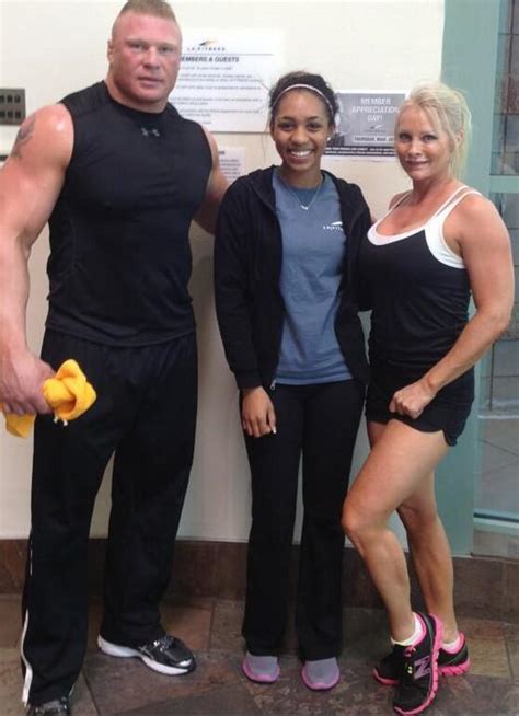 Wrestling Zone Brock Lesnar And Wife Rena “sable” Lesnar At The Gym Ryback Tweets