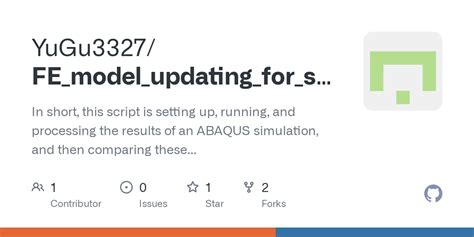 github yugu3327 fe model updating for solid beam in short this