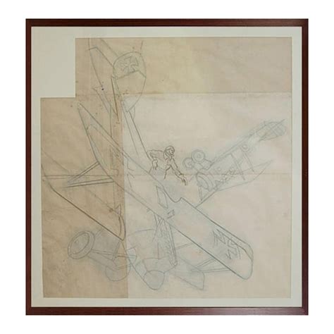 Pencil Aviation Drawing Depicting Albatros Dv Wwi Aircraft By Riccardo Cavigioli For Sale At 1stdibs