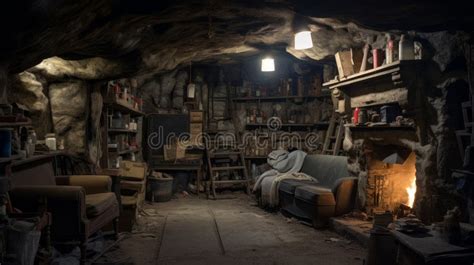 Creepy Basement Of Residential Townhouse Neural Network Ai Generated