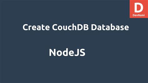 Nodejs Couchdb Create Database Youtube
