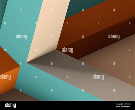 Abstract Colorful Minimal Installation Of Girders Contemporary