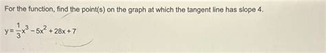 Solved For The Function Find The Point S On The Graph At Chegg