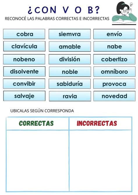 ACTIVIDADES USO DE B Y V en Actividades Estrategias de enseñanza Actividades escolares