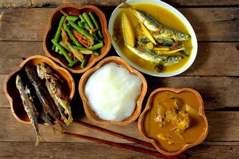 The National Dish Of Brunei Ambuyat And Tempoyak Asian Cuisine Meal