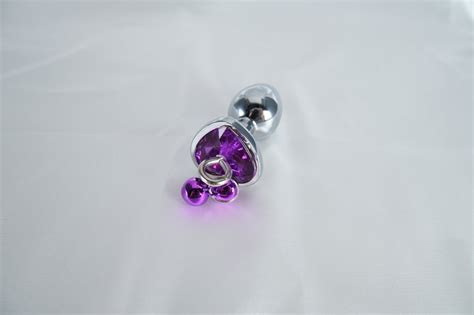 Jeweled Butt Plug With Chain Lead Loveorigin