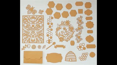 New Bee Die Cuts Listed In My Etsybeehoney Combbee Backgroundlabels