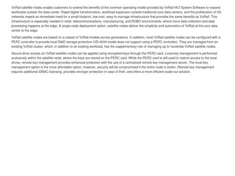 Vxrail Satellite Nodes Dell Vxrail Tech Book Dell Technologies Info Hub