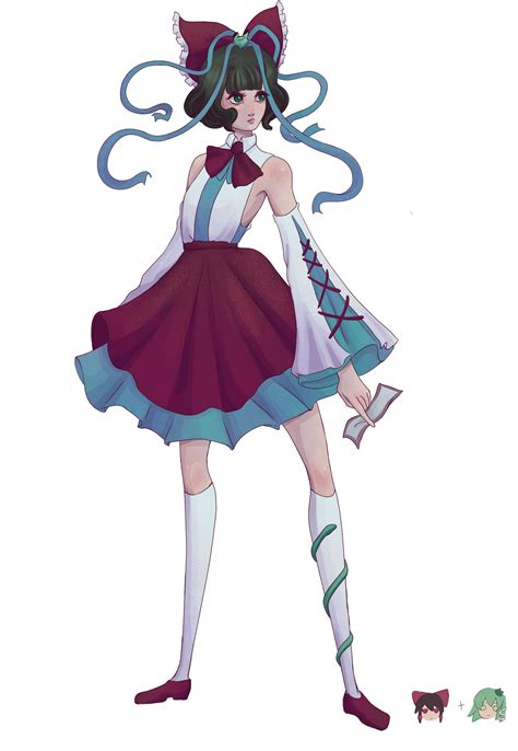 Sanae Reimu Fusion Touhou