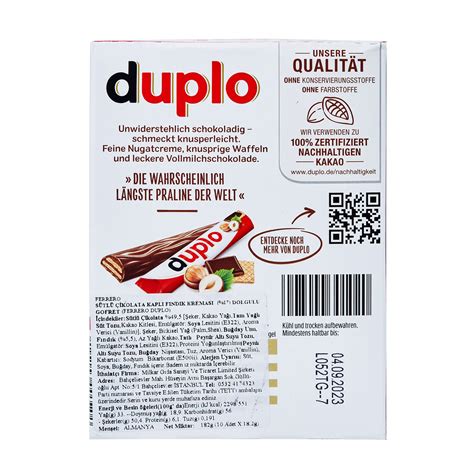 Kinder Duplo 182 G Macroonline