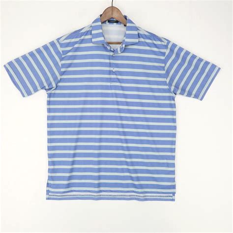 Vintage Turtleson Golf Polo Shirt Mens Large Blue Green Pink Stripe Short Sleeve Grailed