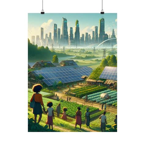 Solarpunk Farm Wall Art 14 Matte Vertical Posters Etsy