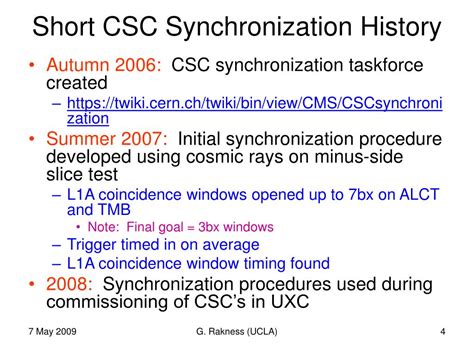 Ppt Cathode Strip Chamber Csc Trigger Primitive Time Synchronization Powerpoint Presentation