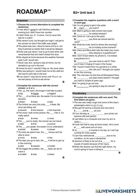 Test 2 Roadmap Free Interactive Worksheets 6689687