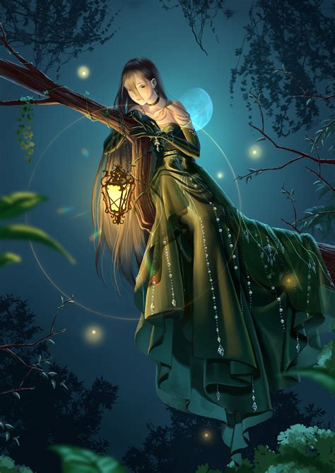 Forests Silent Firefly Shining Nikki Danbooru