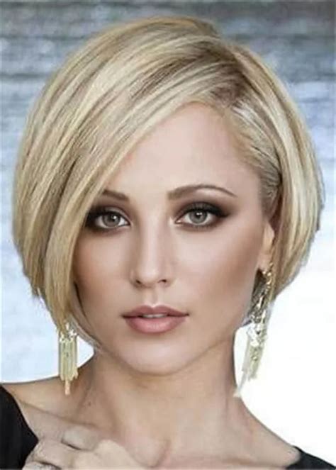 Bob Hairstyle Short Haircut For Round Face Shape Wigkiss