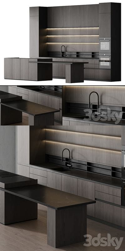 Modern Style Kitchen 006 Kitchen Modern Down3dmodels