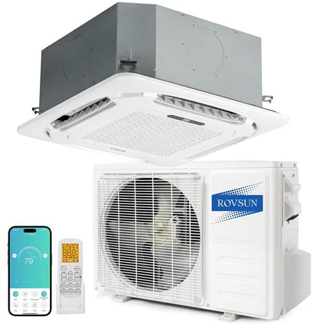 Rovsun 23 Seer2 23000 Btu Wifi Ceiling Cassette Ductless Mini Split
