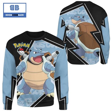 Blastoise Pokemon Anime 3d Christmas Sweatshirt Boomcomeback