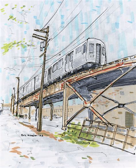 Print Brown Line — Internal Combustion Art