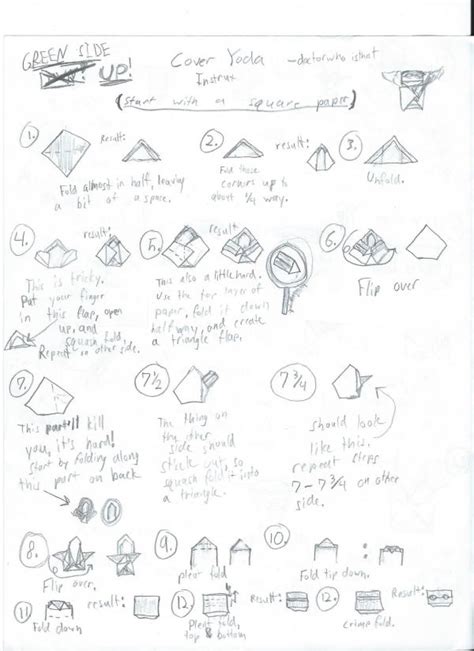 Cover Yoda Instructions Origami Yoda